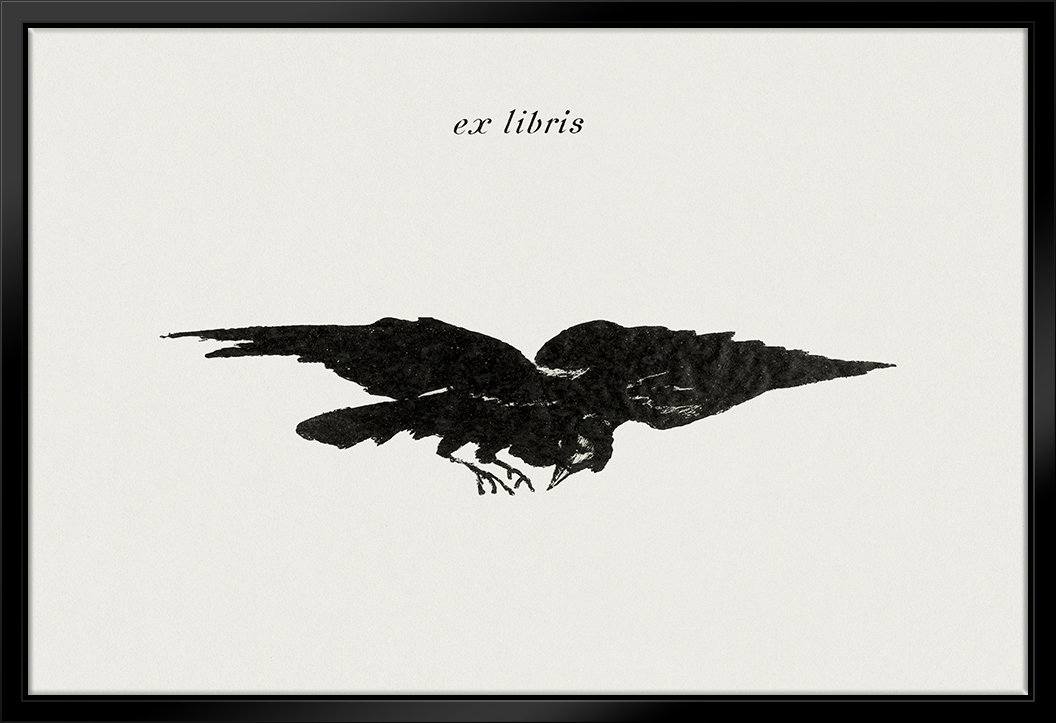 ATX Art Group LLC Flying Raven- Ex Libris-Giclee On Canvas With Float ...