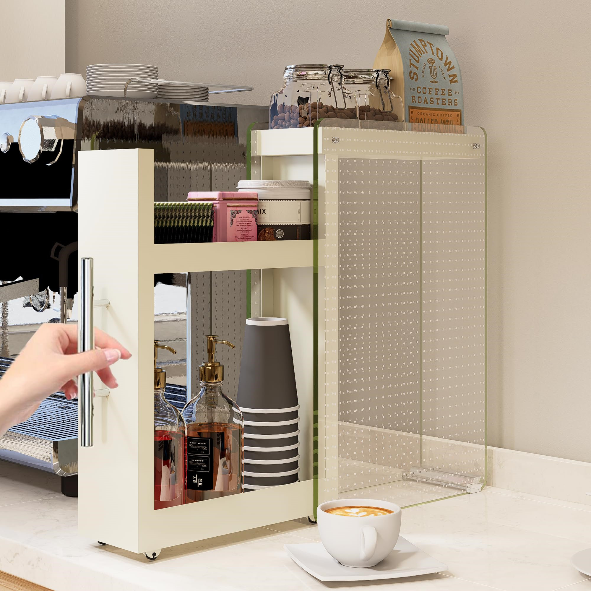 Rebrilliant 18.3"H Pull-Out Kitchen Countertop Organizer | Wayfair