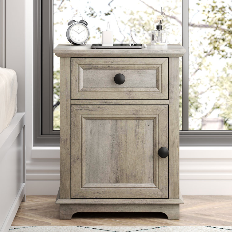 Red Barrel Studio® Branimir 1-Drawer Nightstands with Storage and Built ...