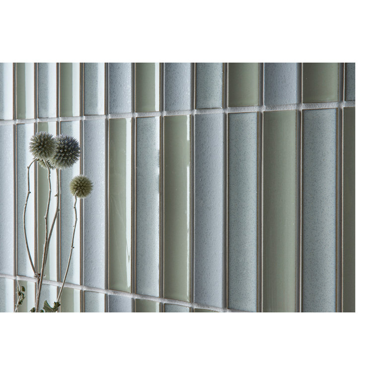 INAX Sairin 1.28" x 8" Ceramic Grid Mosaic Wall Tile | Perigold