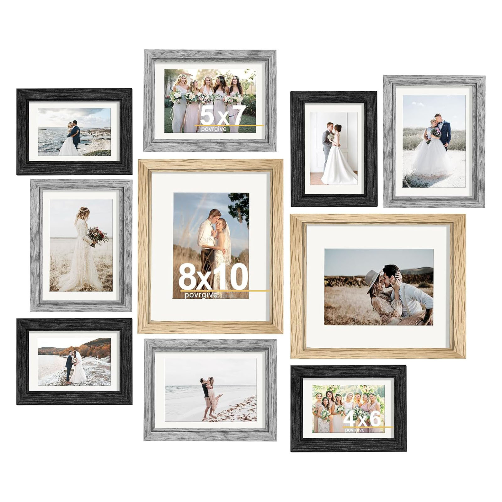 multiple picture frames on wall ideas