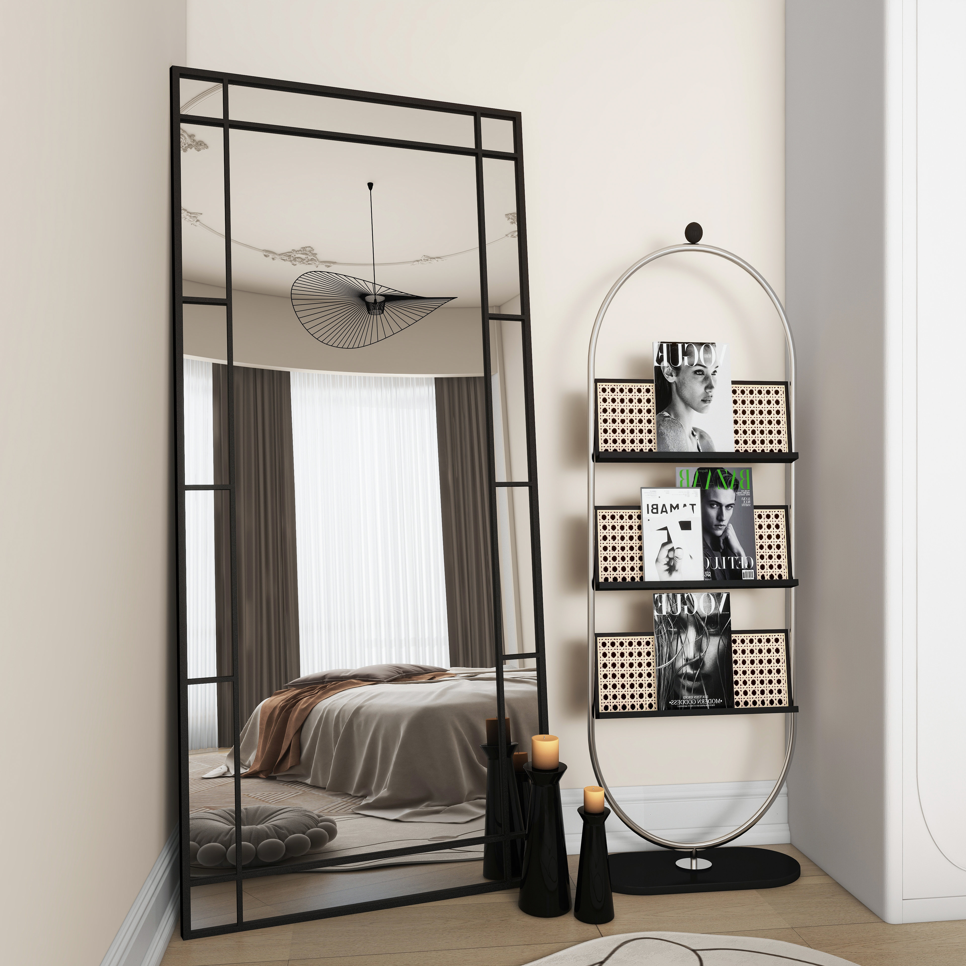 Latitude Run® Coella 71'' H Metal Rectangle Full Length Mirror ...