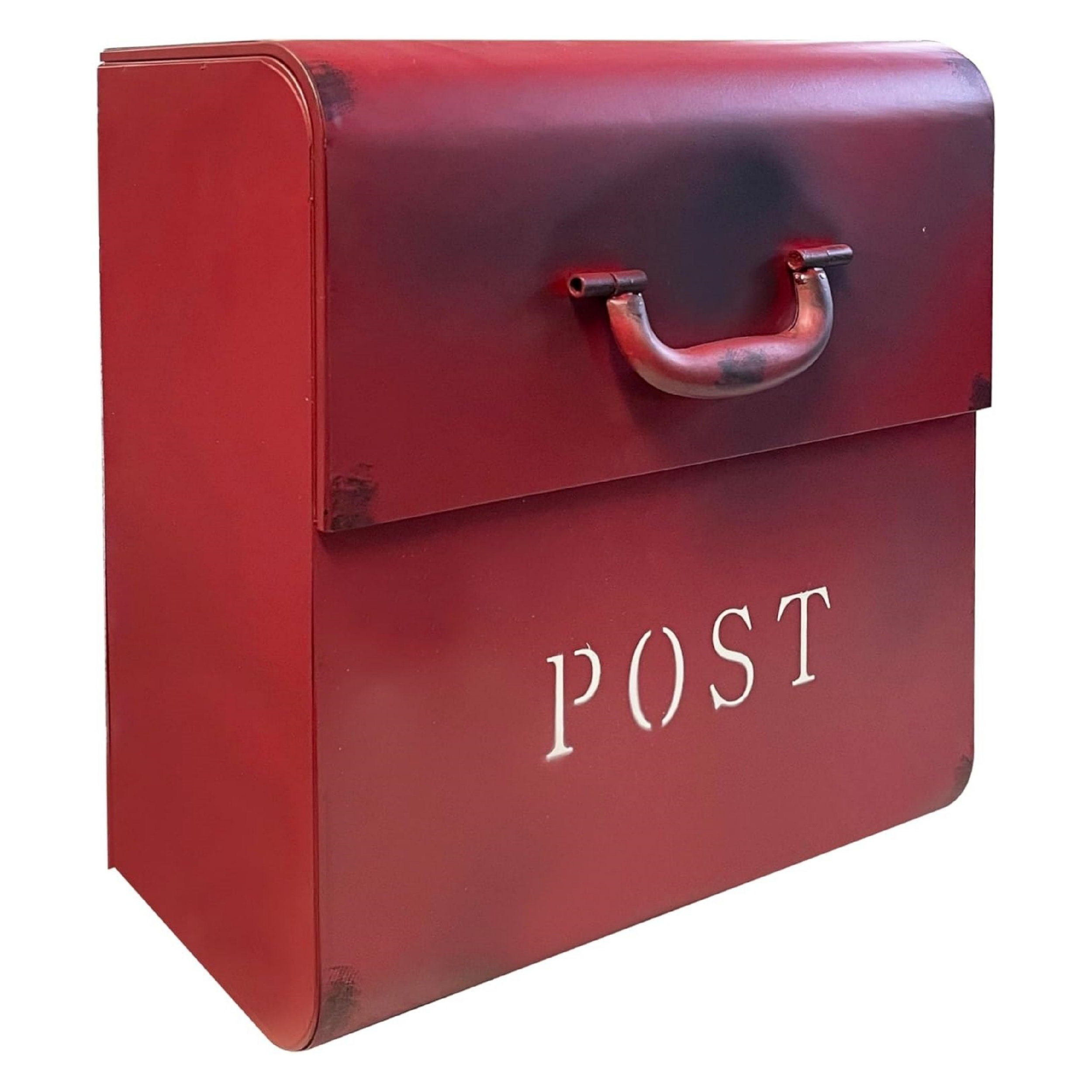 RIZPET Large Wall Mount Mailbox,12.6 X 7.5 X 14.5 Inches,Red Mailboxes ...