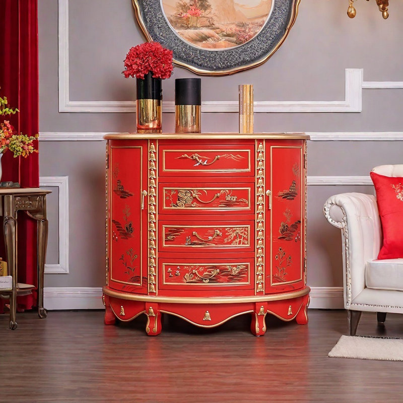 Liu's ink furniture Half-Moon Shape Storage Cabinet | Wayfair