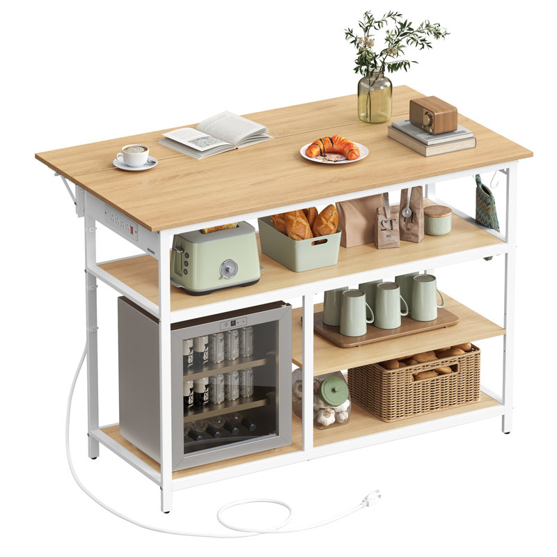 Latitude Run® Kitchen Workbench With Extendable Worktop | Wayfair