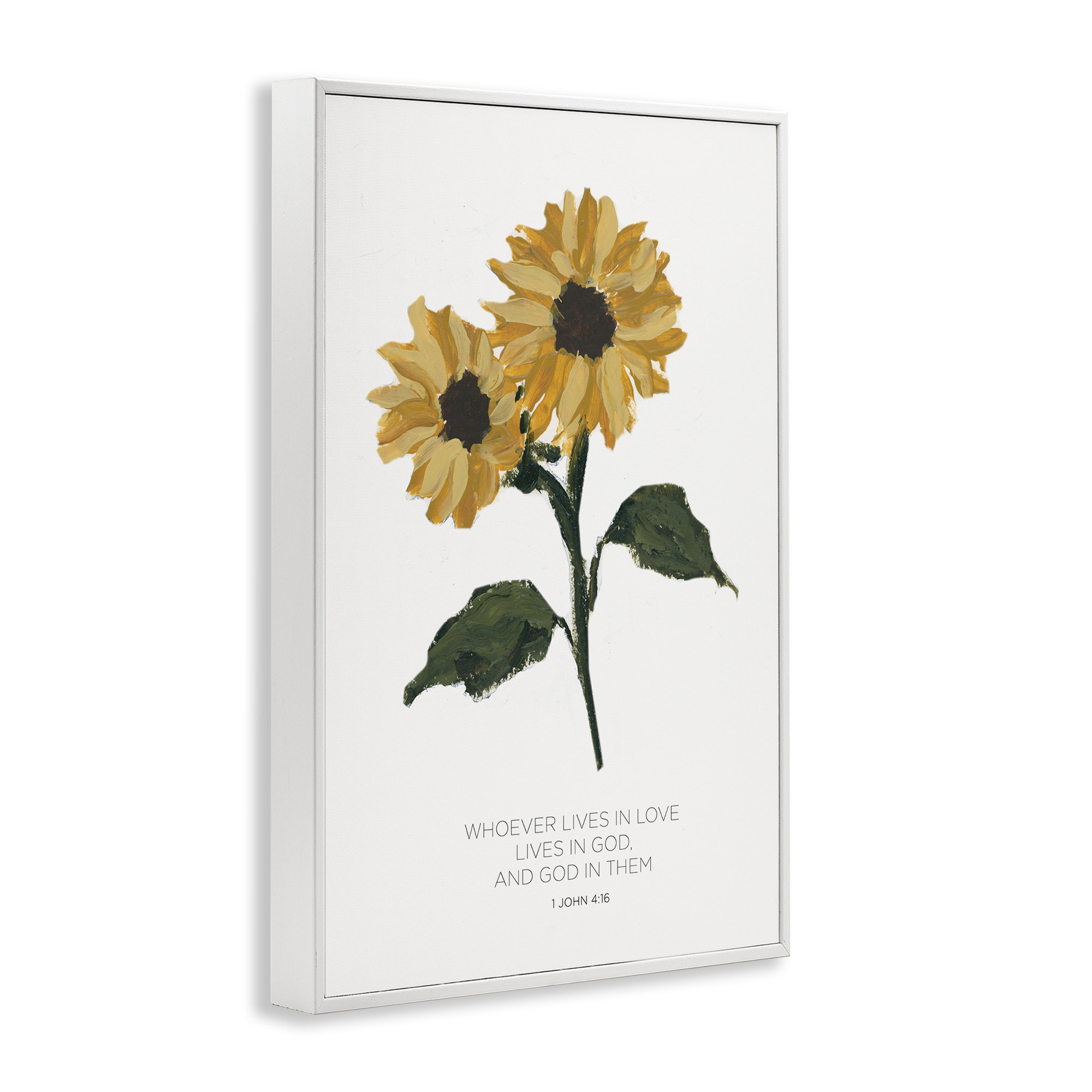 Stupell Industries Proverb with Sunflowers Framed Giclee Art by Lucille ...