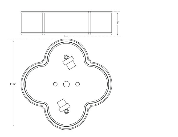 Visual Comfort Signature Alexa Hampton Basil Small Flush Mount ...