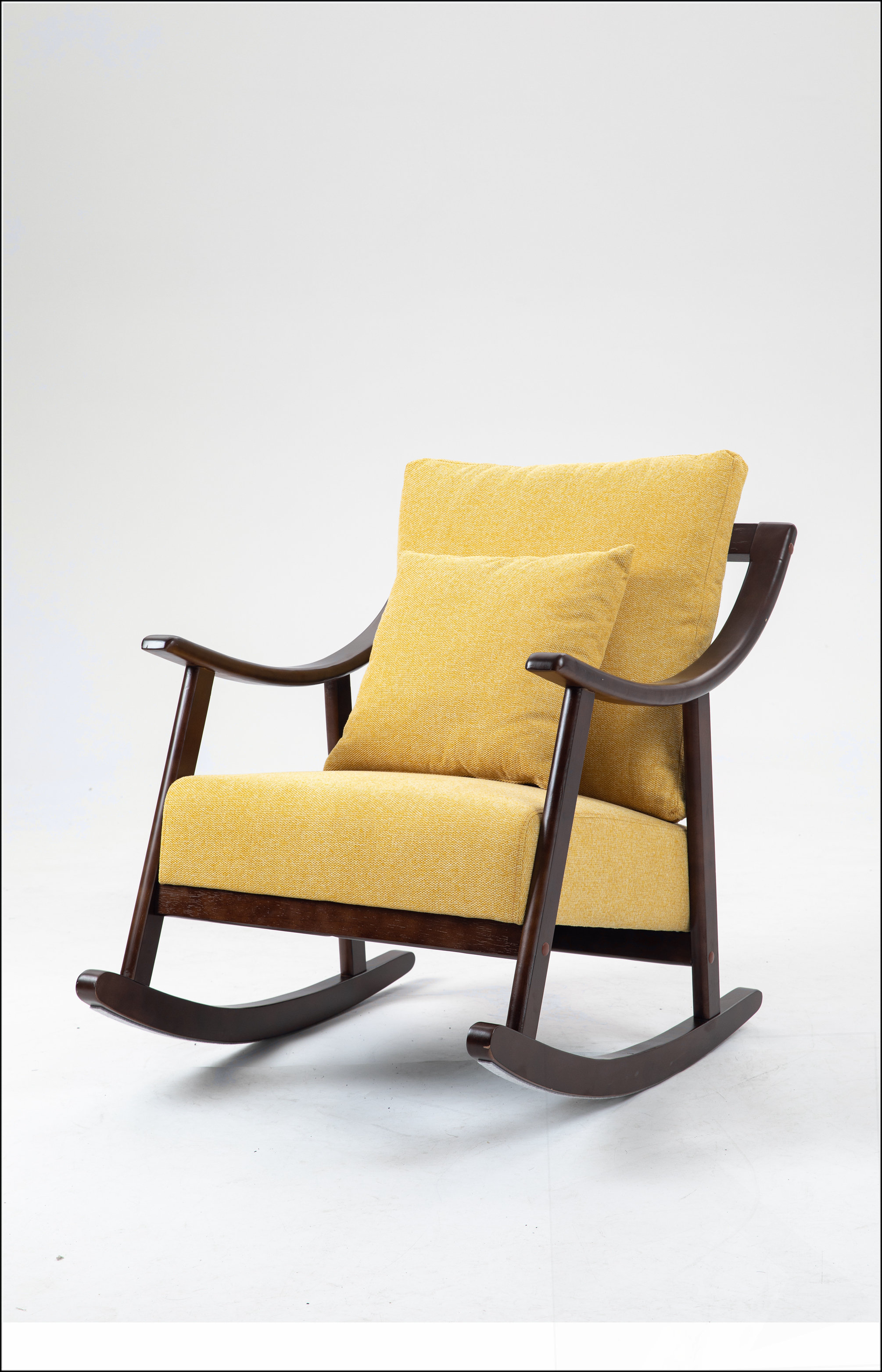 George Oliver Woven Fabric Mid Century Modern Accent Chair, Comfy ...