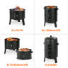 Mastercook Vertical Charcoal Portable 348 Square Inches Smoker & Grill ...