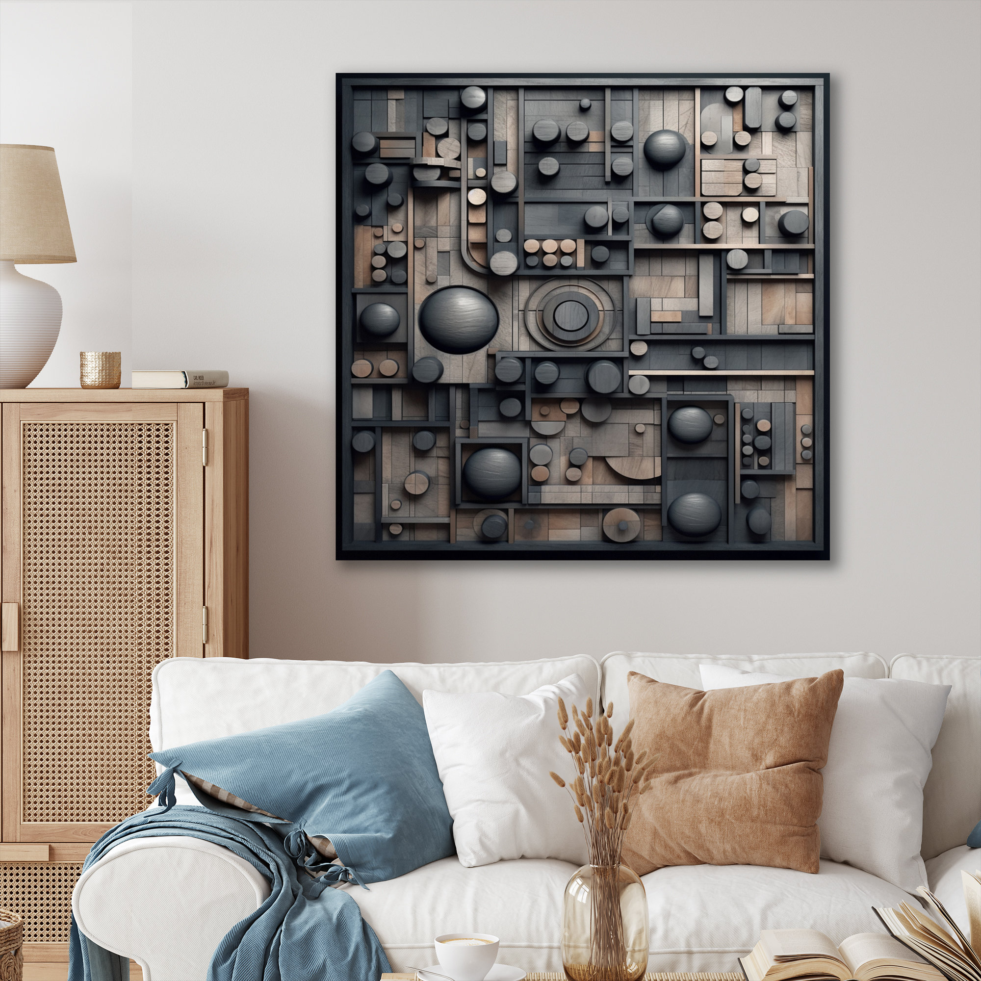 Ebern Designs Cubic Geometric Dreams II On Canvas Print | Wayfair
