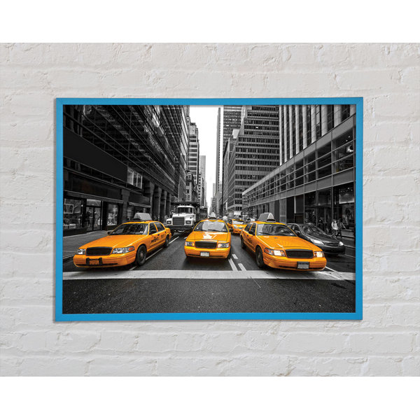 Brayden Studio Yellow Taxi Cabs In NYC - Single Picture Frame Print ...
