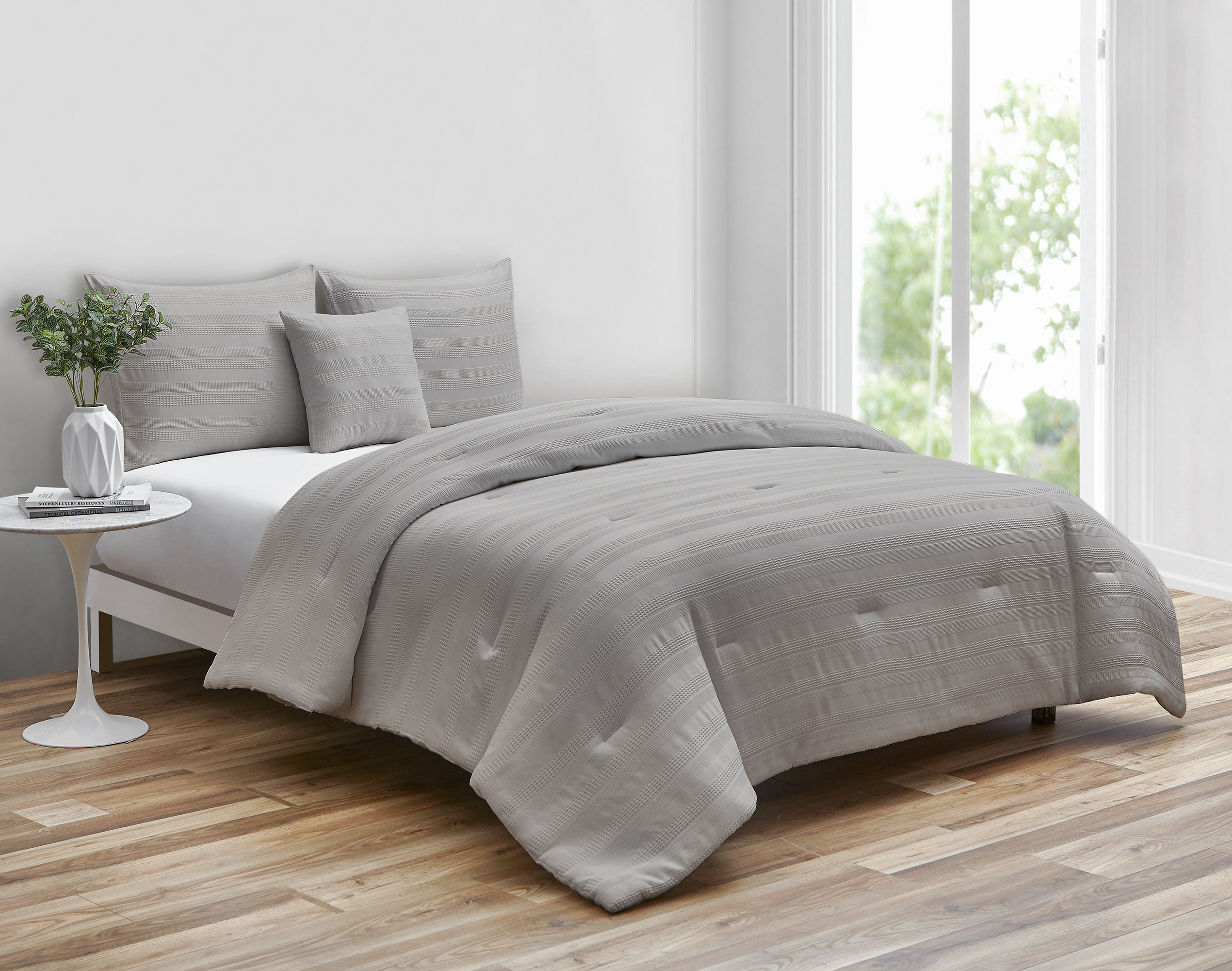 Beco Home Waffle 4 Piece Waffle Microfiber Comforter Set - Wayfair Canada