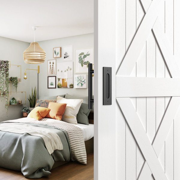 KAYU 12'' Black Carbon Steel Garden Gate Shed Pull Door Handle Two-Side ...