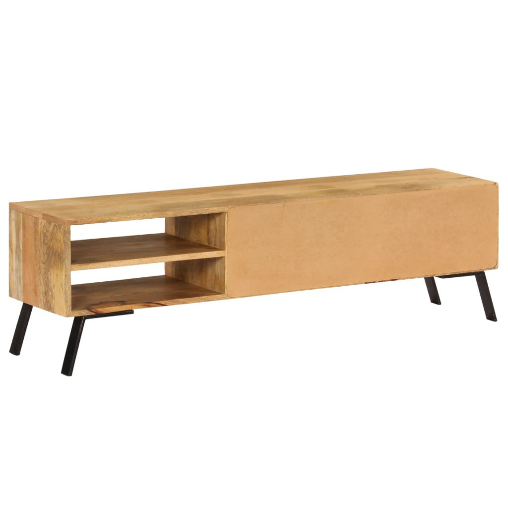 Foundry Select TV Cabinet Bleached Solid Mango Wood, Iron, Engineered ...