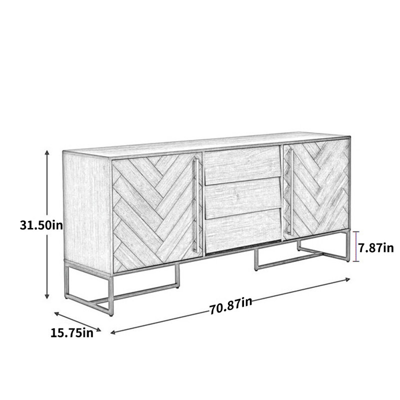 Dream cabinet Solid Wood Simple Retro Multi-functional Locker 70.87 ...