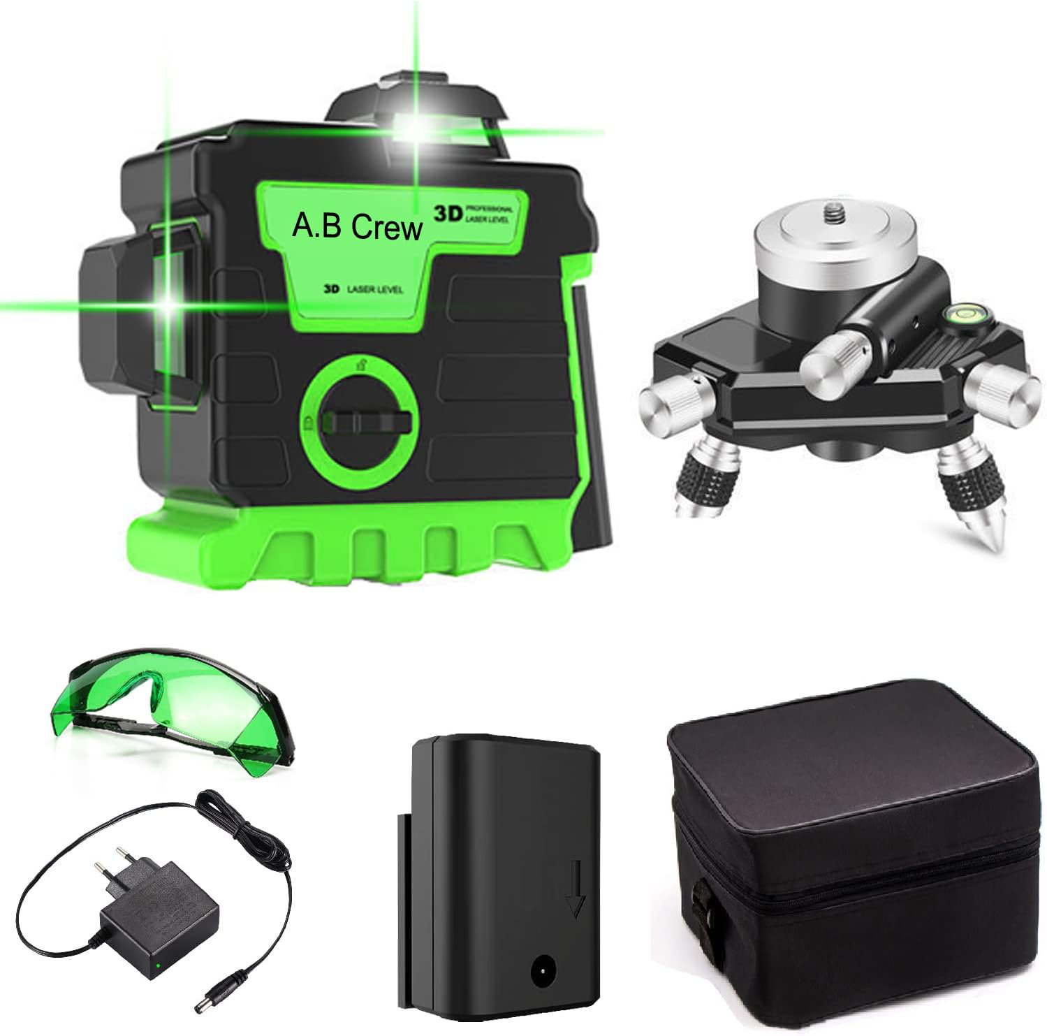 WFX Utility™ Laser Level 3d Green Line - Self-leveling Rotary 12 Lines ...