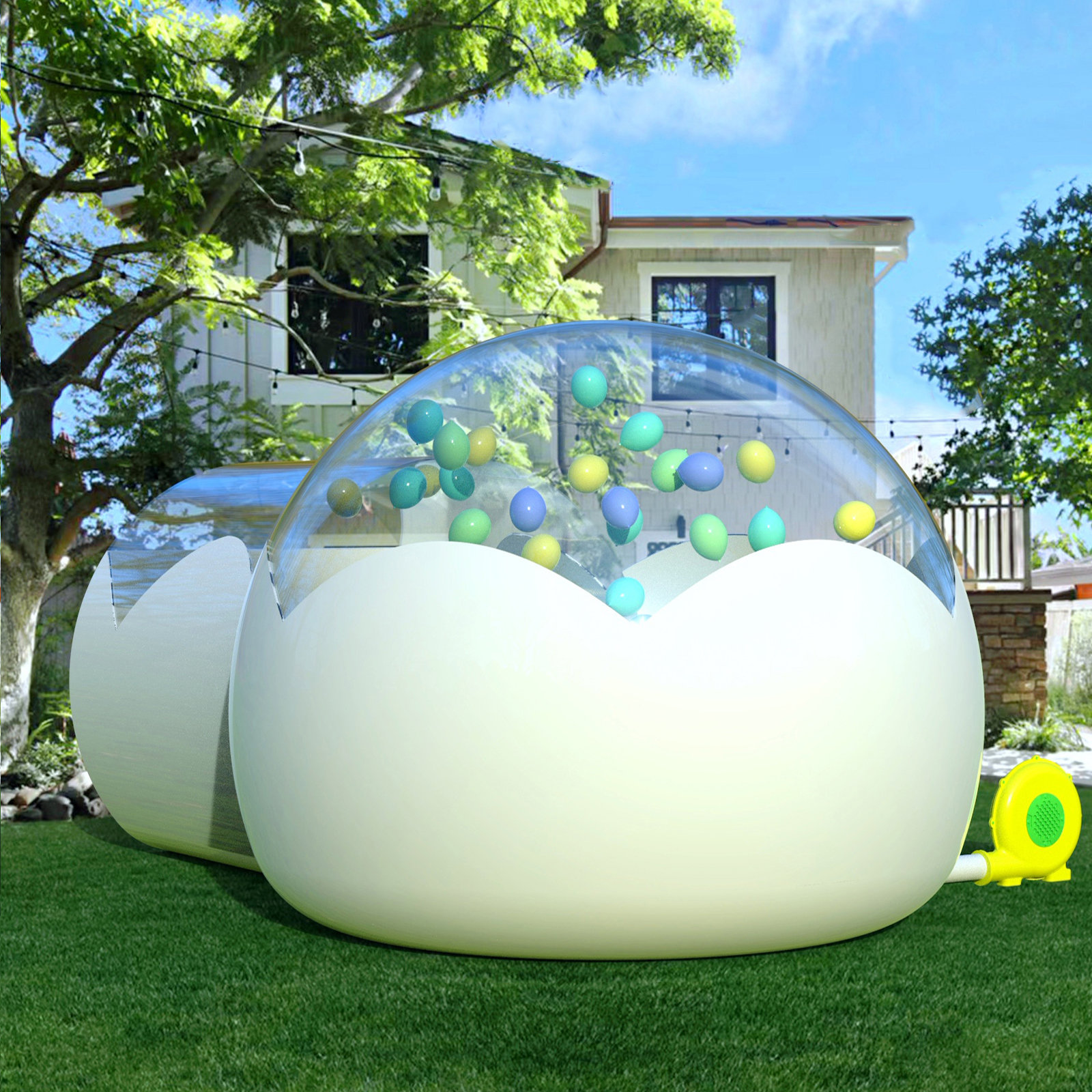 DENFER 94.44'' W x 173.16'' D Outdoor Plastic Pop-Up Play Tent | Wayfair