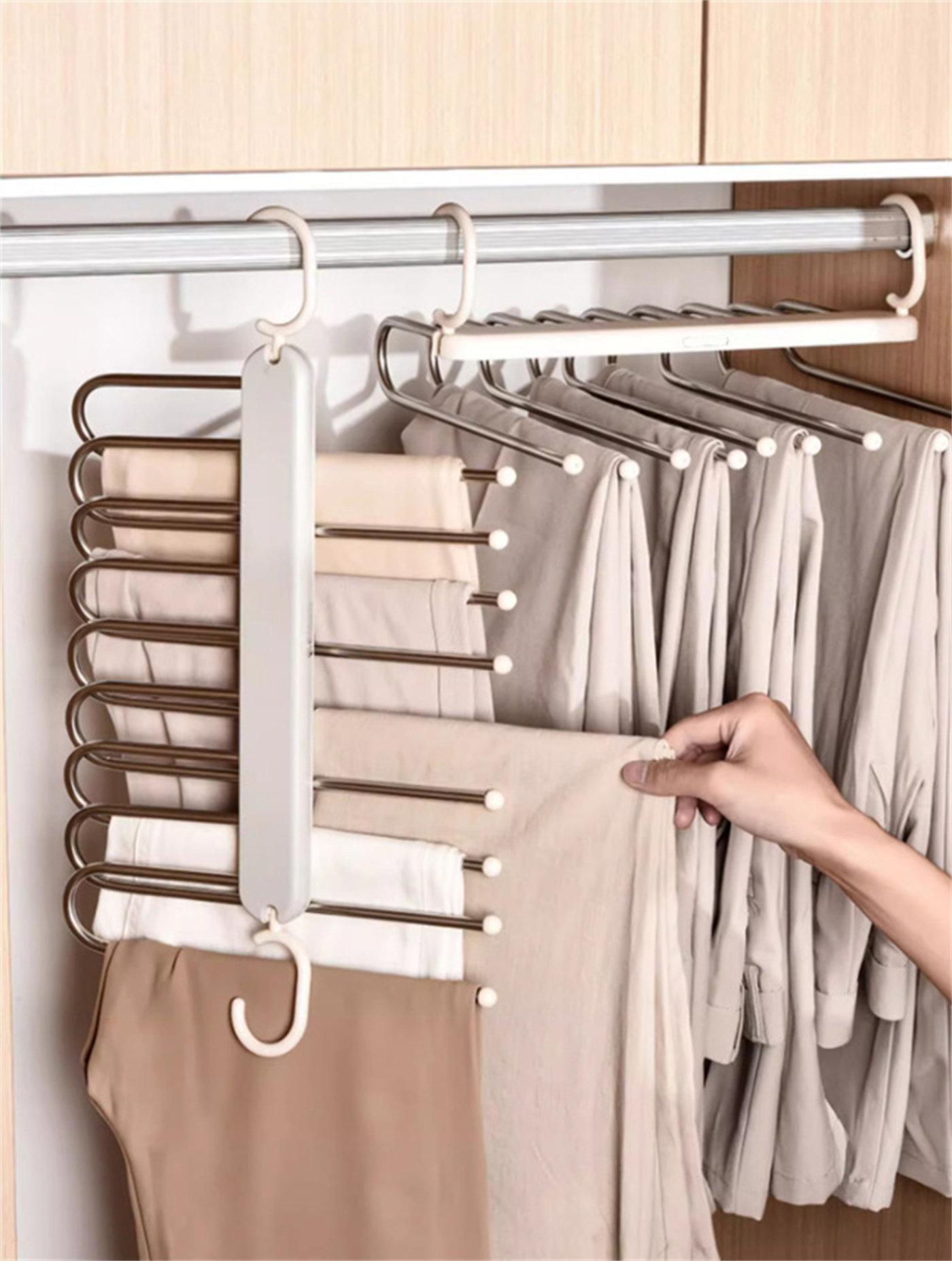 Rebrilliant Foldable Stainless Steel Pants Hanger | Wayfair