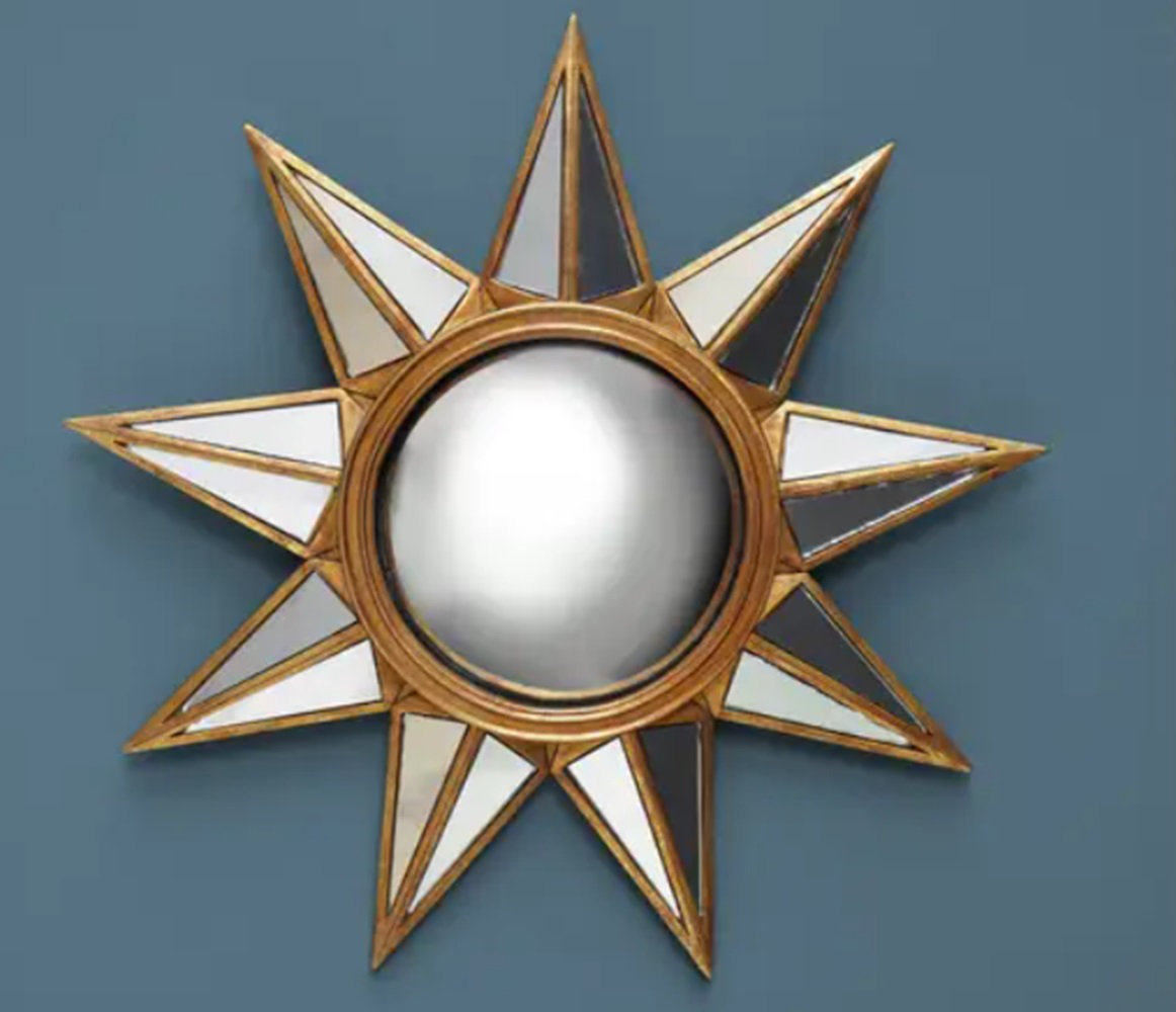 Mercer41 Reyniel Sunburst Reflective Gold Accent Wall Mirror | Wayfair