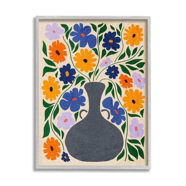 Stupell Industries " Contemporary Daisies Flower Pot " by Ziwei Li ...