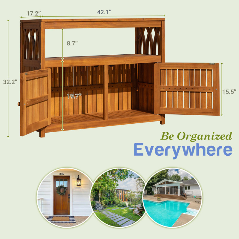 WFX Utility™ Solid Wood Cabinet Deck Box "& Reviews" | Wayfair