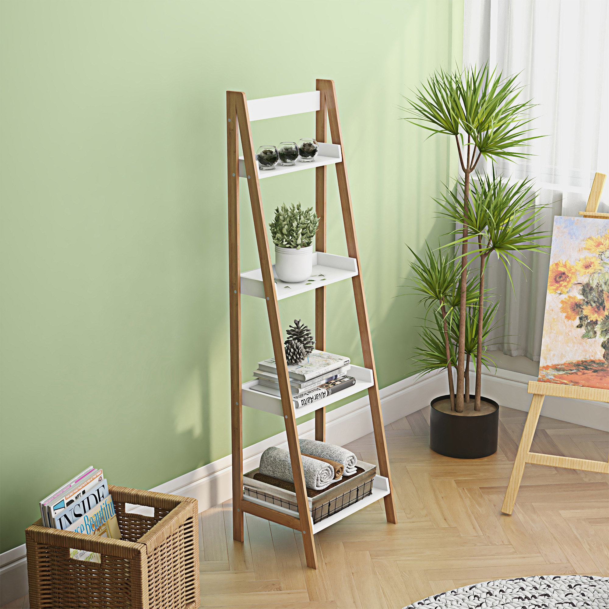 Ebern Designs 4 Tires Bookshelf | Wayfair