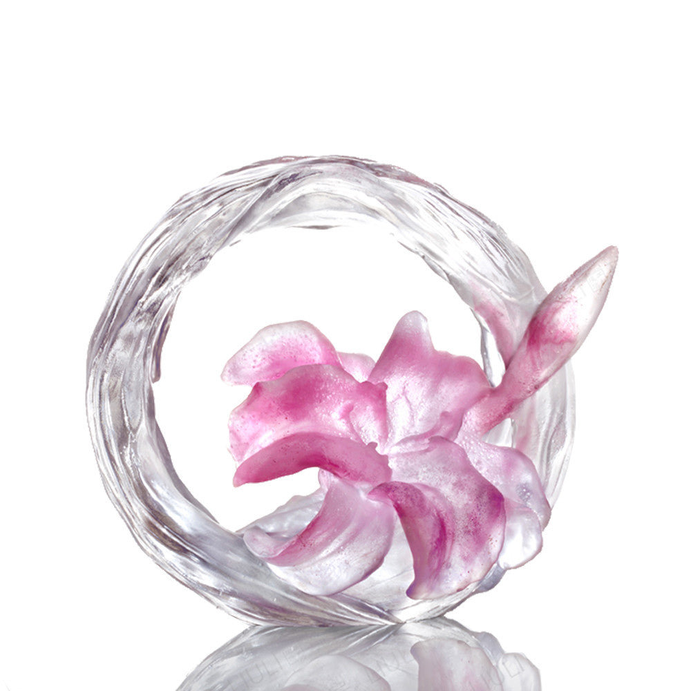 LIULI Crystal Art Bloom of a New World Flower Sculpture | Perigold