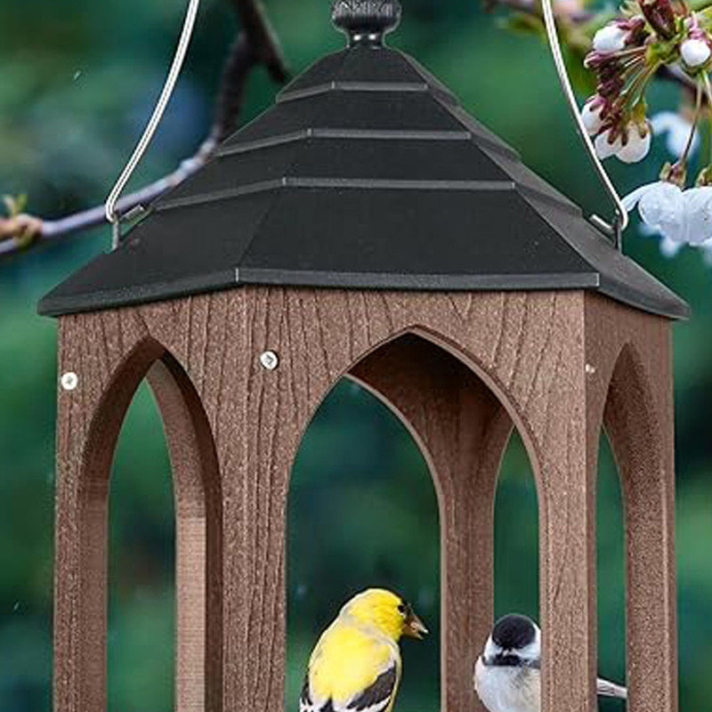 Arlmont & Co. Long Lasting Bird Feeder - Gazebo Style Recycled Plastic ...
