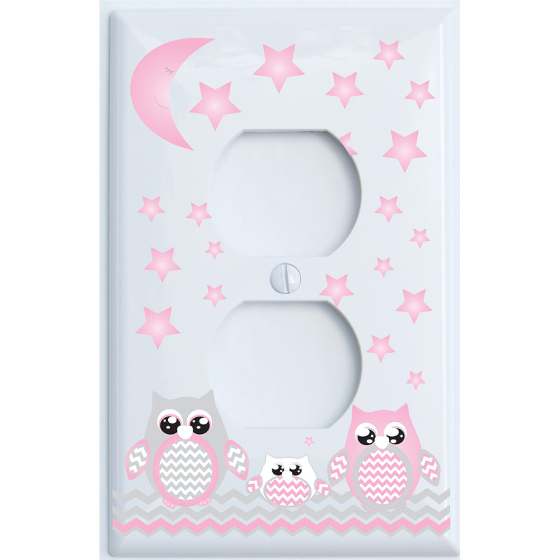 Presto Chango Decor Owl Nursery 2-Gang Duplex Outlet Wall Plate | Wayfair