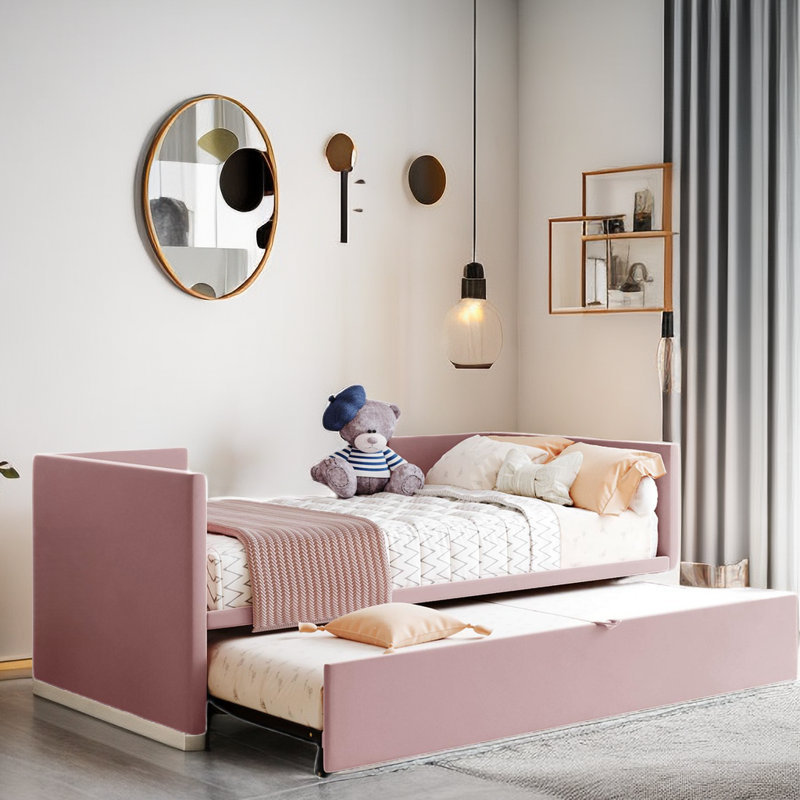 Red Barrel Studio® Azekiel Twin Size Upholstered Daybed with Pop Up ...