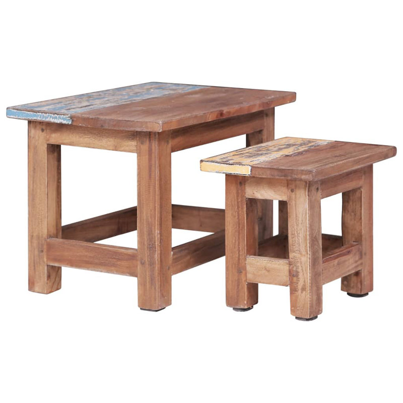 Millwood Pines Bernessa Solid Wood Nesting Tables | Wayfair