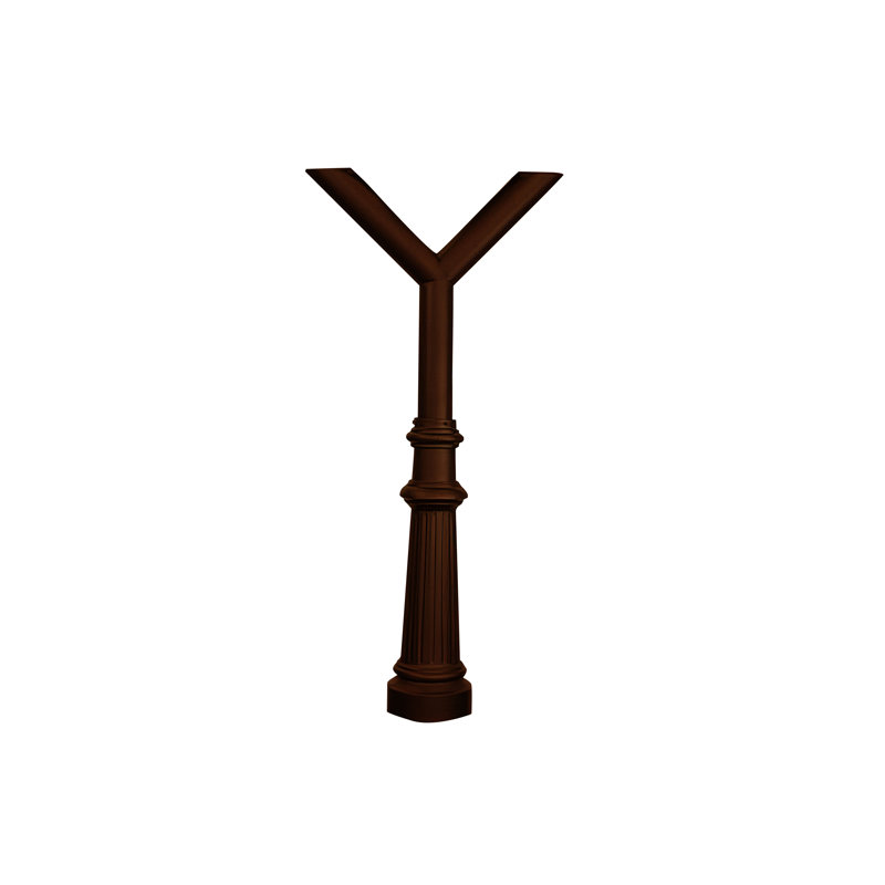 Qualarc Penfield Twin Mailbox Post - 62'' Tall with Fluted Base - Multi ...