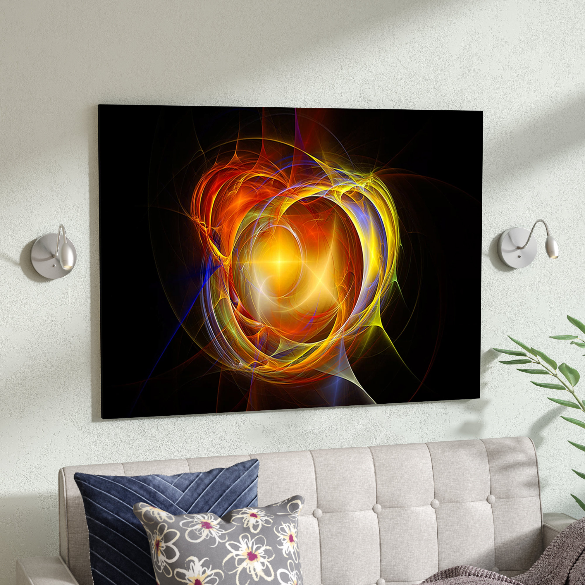 East Urban Home 'Supernova Explosion in Black' Graphic Art Print on ...