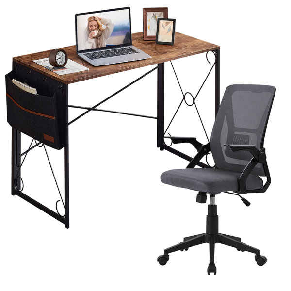 17 Stories 2 Writing Desk Office Set with Chair | Wayfair