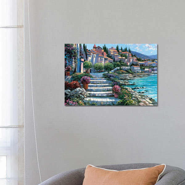 Lark Manor Steps Of St. Tropez by Howard Behrens - Gallery-Wrapped ...