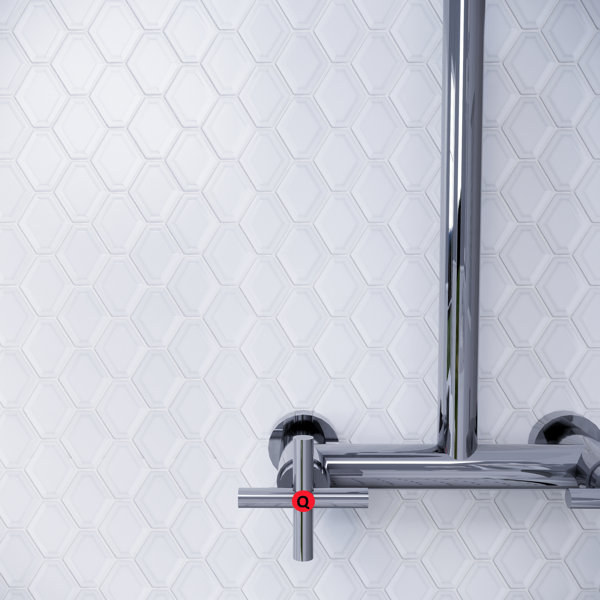 Supreme Tile Porcetile Diamond 1.9" x 2.4" Porcelain Mosaic Wall ...