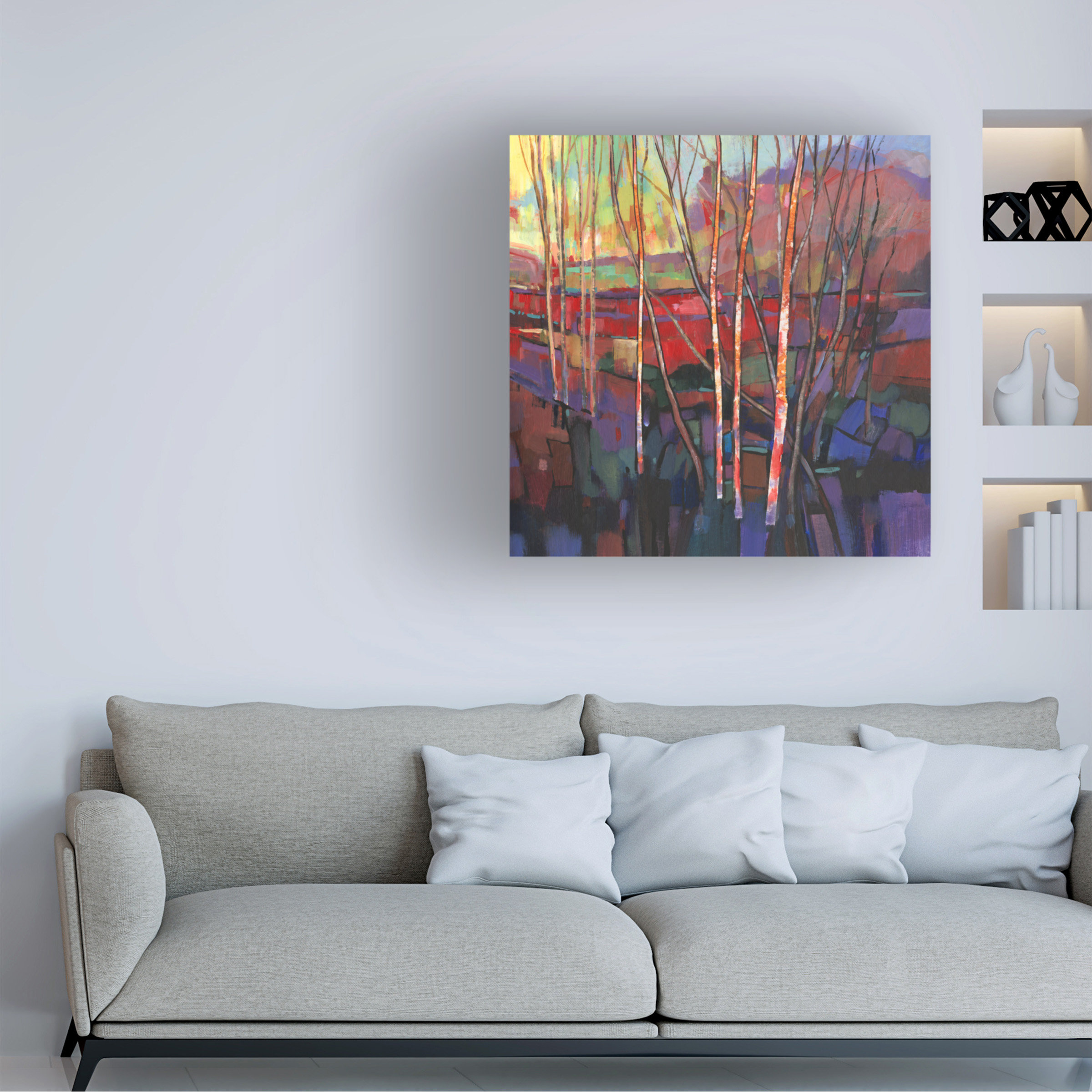 Wade Logan® Tim Otoole ''Patchwork Trees I'' Canvas Art | Wayfair