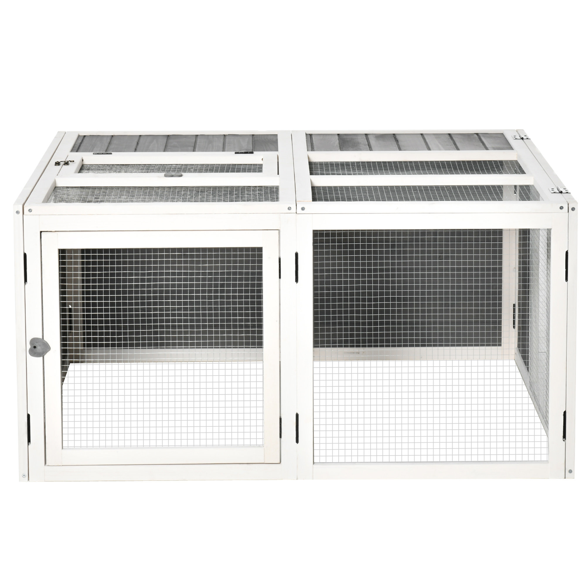 Tucker Murphy Pet™ Rabbit Hutch, Wooden Guinea Pig Hutch Bunny Cage ...