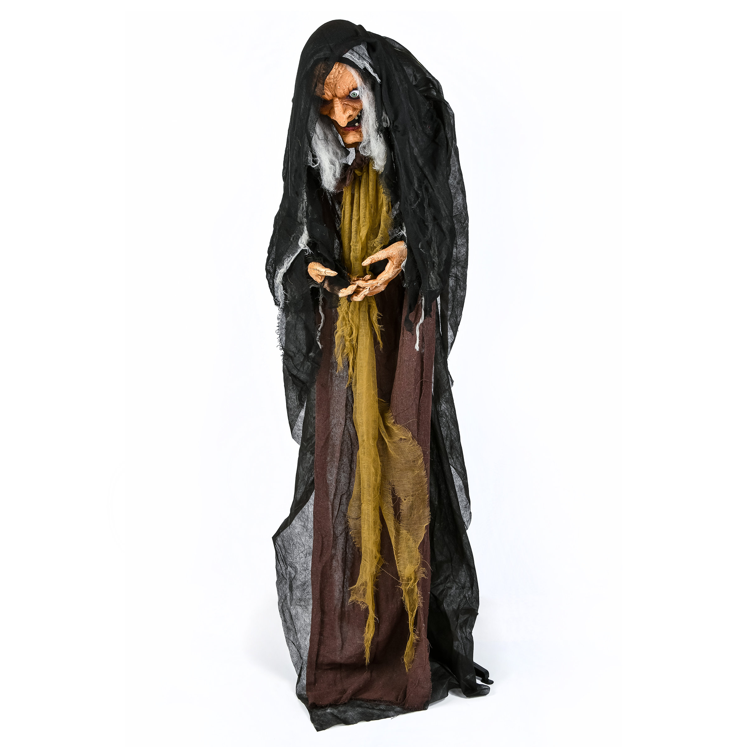 The Holiday Aisle® 63" Animated Halloween Old Hag Witch, Sound ...
