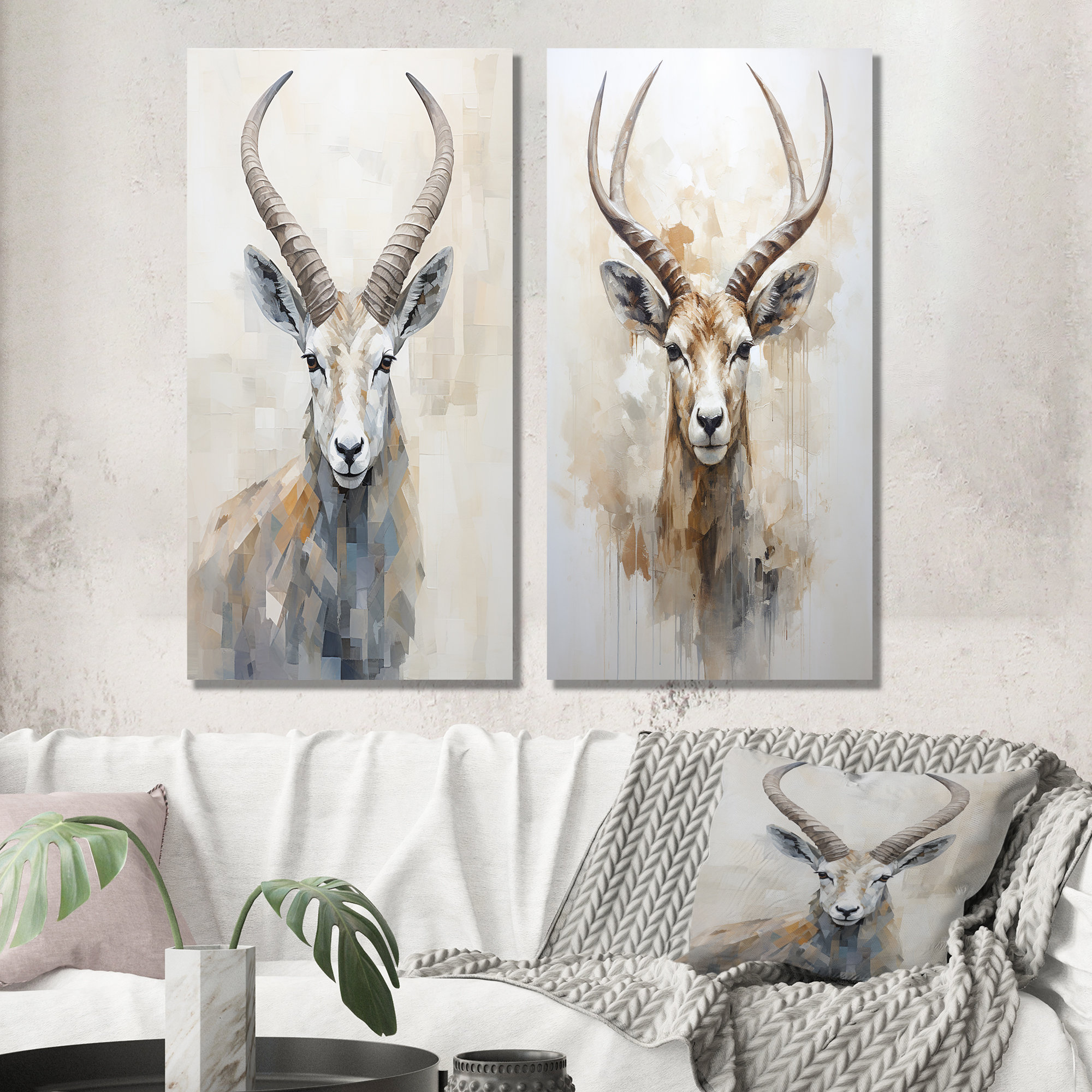 Loon Peak® Minimalism Antelope Ibex - Antelope Metal Wall Art Prints ...