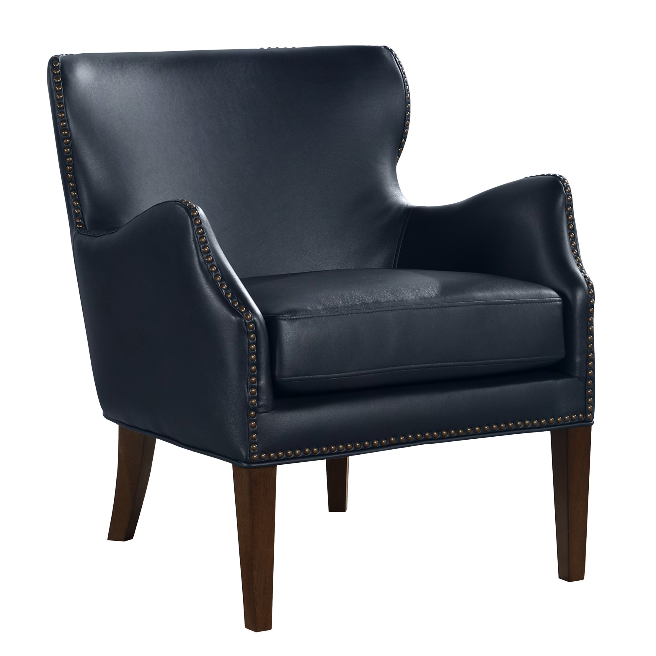 Winston Porter Daniela Midnight High Leg Slope Arm Chair | Wayfair