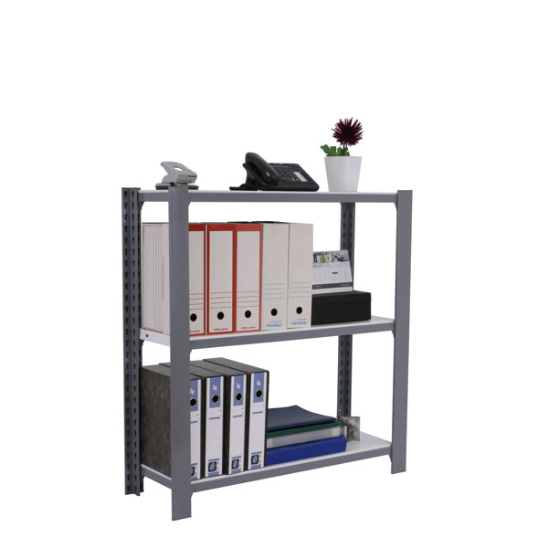 Rebrilliant Vanderhoff 90cm W Steel Height -Adjustable Shelving Unit ...