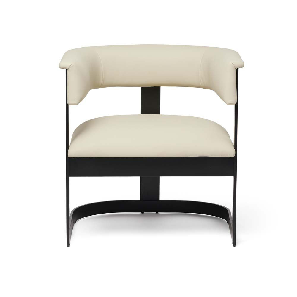 Interlude Darcy II Lounge Chair - Cream/ Black | Wayfair