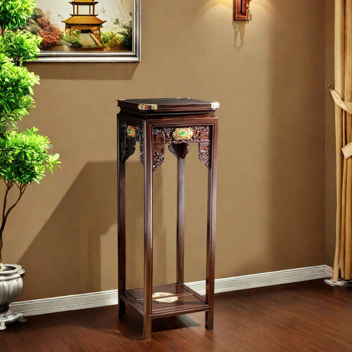 dujinlong home Shelving embossed with solid wood hightower | Wayfair