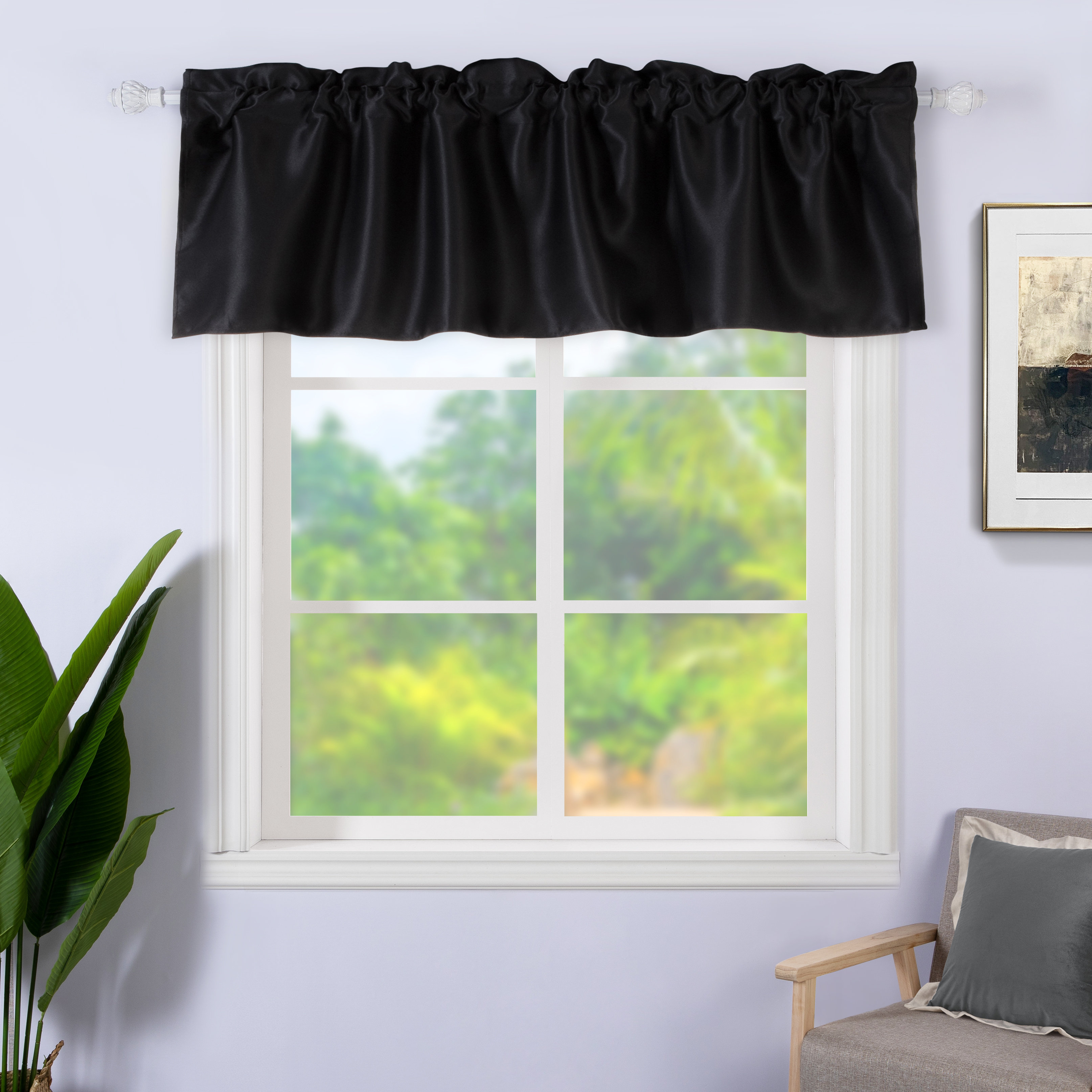 Eider & Ivory™ Blackout Valance For Kitchen Window | Wayfair