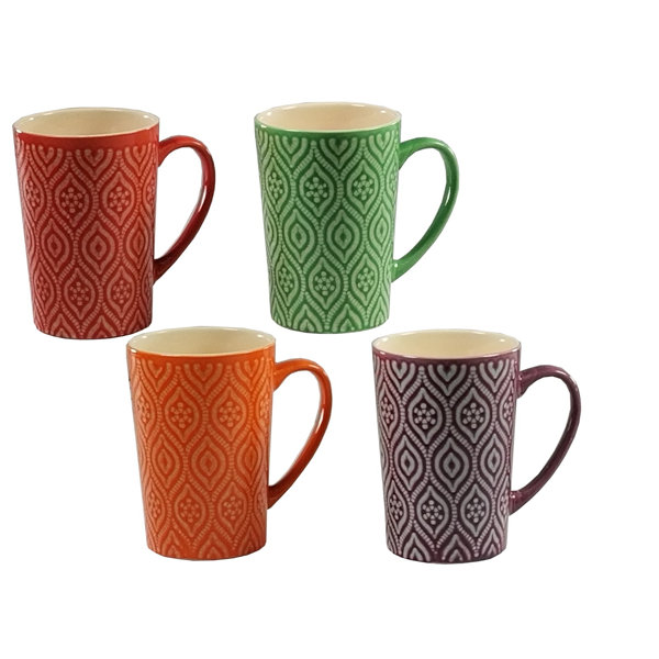 Bungalow Rose 4 Piece Coffee Mug Set & Reviews | Wayfair