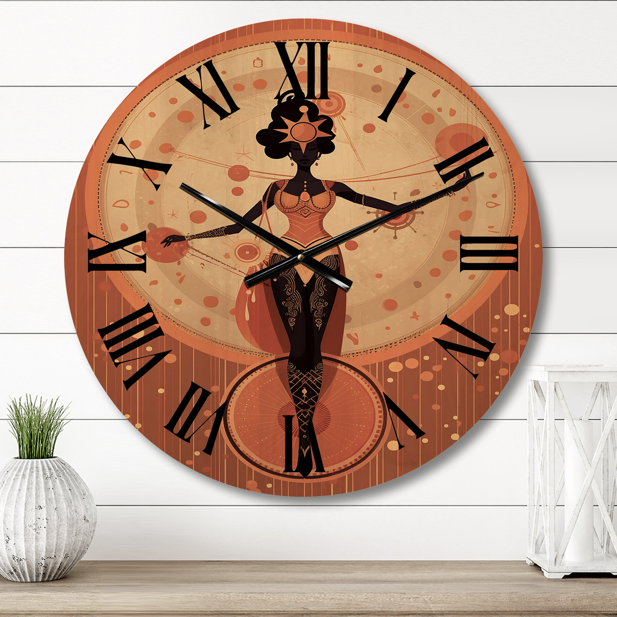 East Urban Home Graphic Retro African Goddess in Earth Tones V ...
