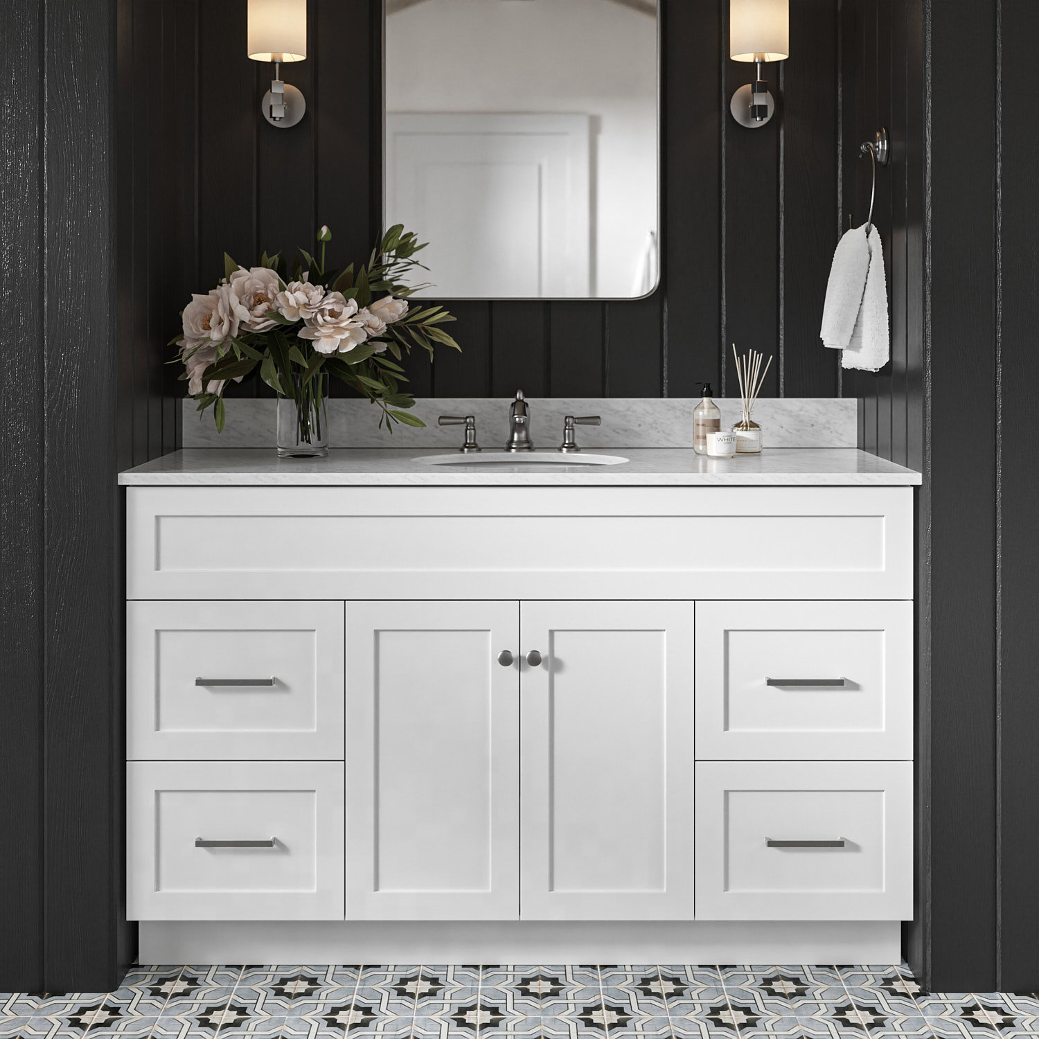 Red Barrel Studio Hamlet 55" Single Bathroom Vanity Set | Wayfair