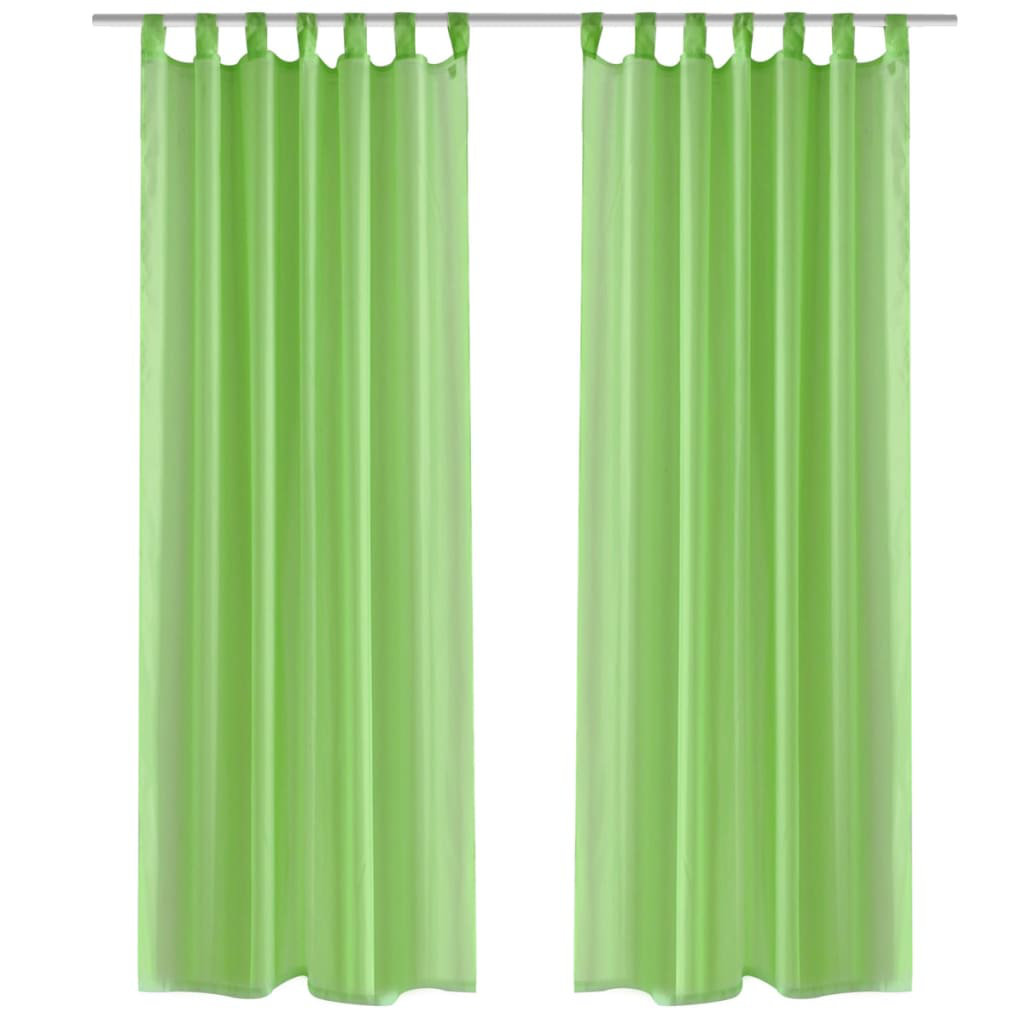 Ebern Designs Micro-Satin Curtains 2 Pcs With Loops | Wayfair