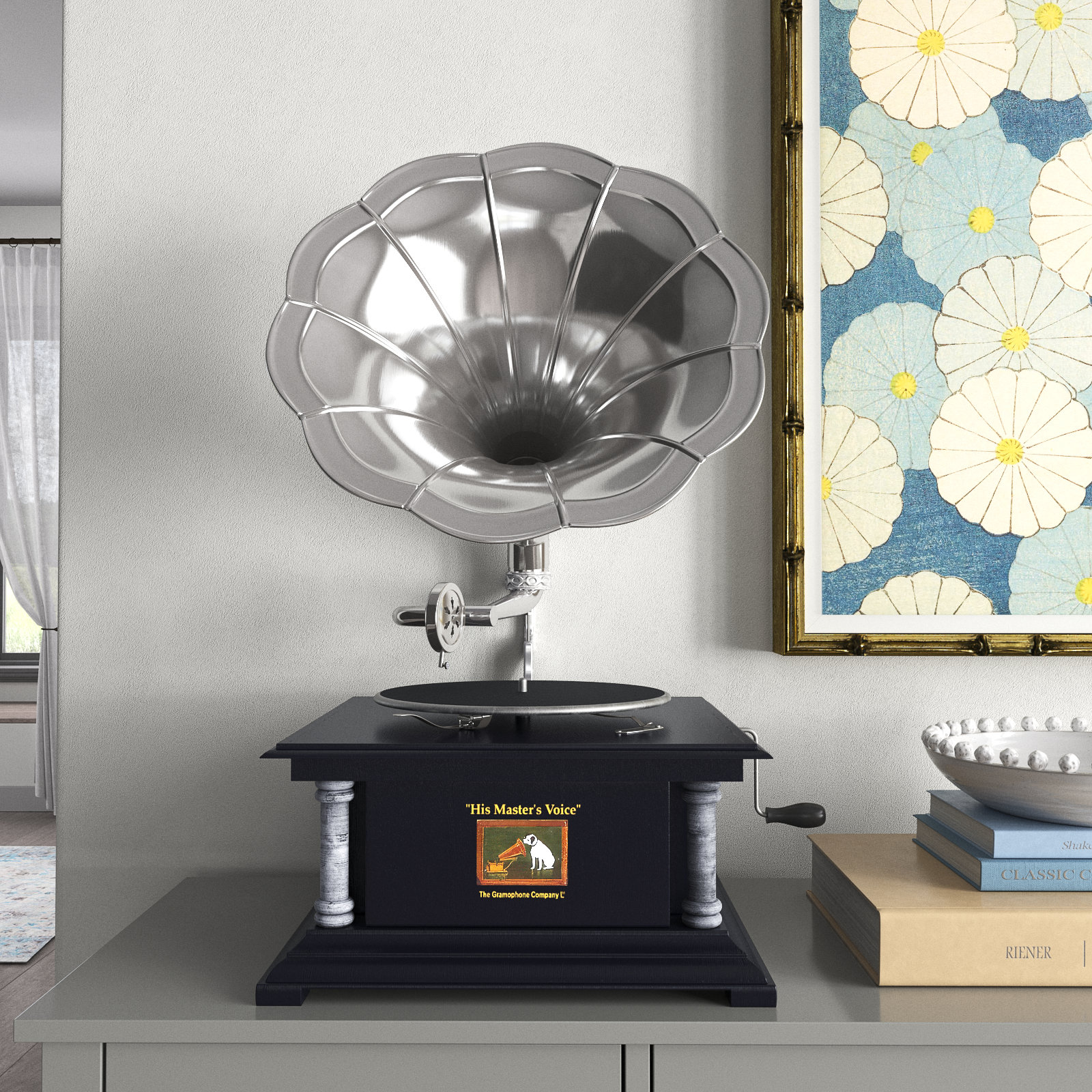 Lark Manor Anet Functional Gramophone with Record - Wayfair Canada